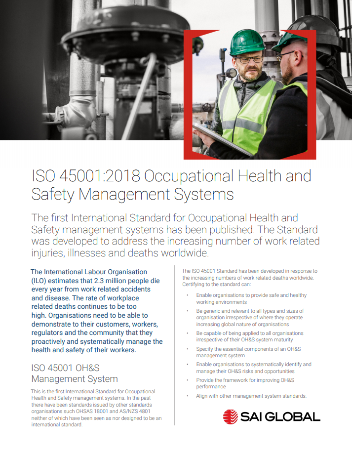 ISO 45001:2018 OHS And Management Systems | Intertek SAI Global Australia
