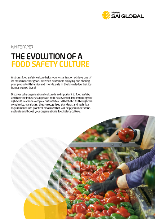 The Evolution Of A Food Safety Culture | Intertek SAI Global Australia